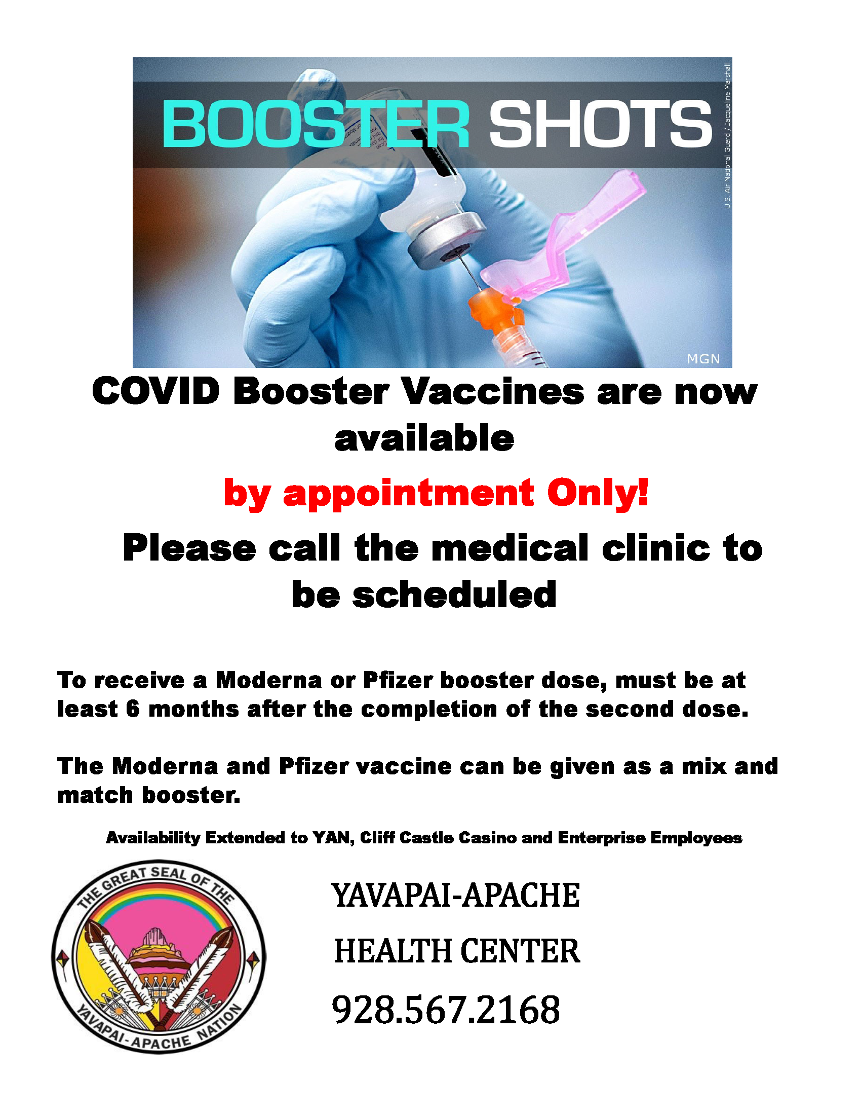 COVID Booster Vaccines are now available – Yavapai-Apache Nation