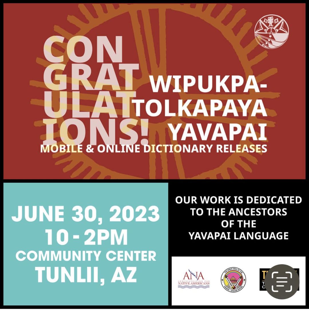 Congratulations Mobile and Online Dictionary Release – Yavapai-Apache ...