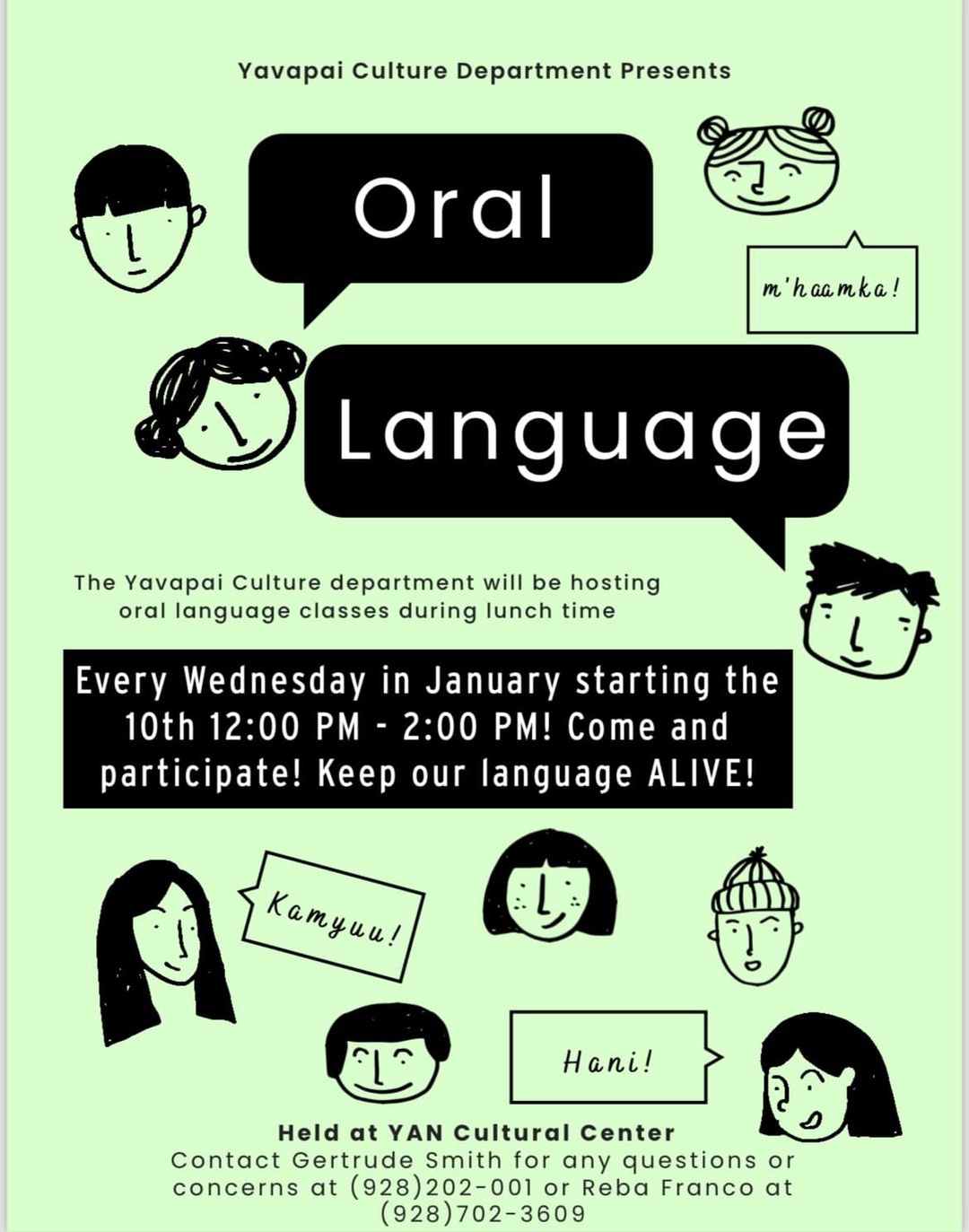 Oral Language Classes – Yavapai-Apache Nation
