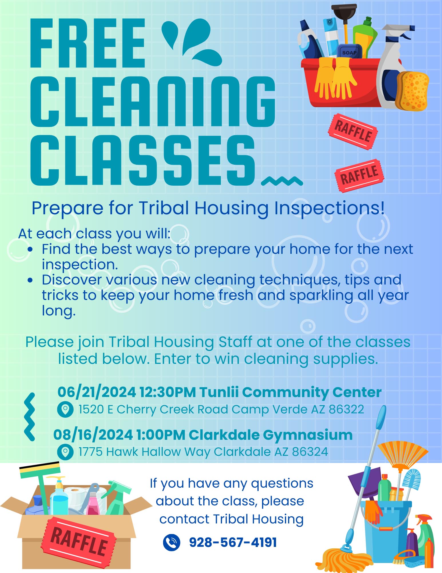 Free Cleaning Classes – Yavapai-Apache Nation