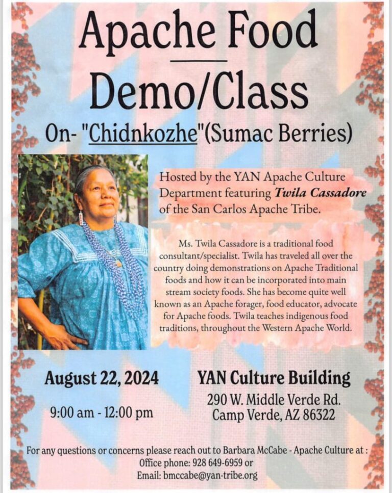𝐀𝐩𝐚𝐜𝐡𝐞 𝐅𝐨𝐨𝐝 𝐃𝐞𝐦𝐨 𝐂𝐥𝐚𝐬𝐬 – Yavapai-Apache Nation