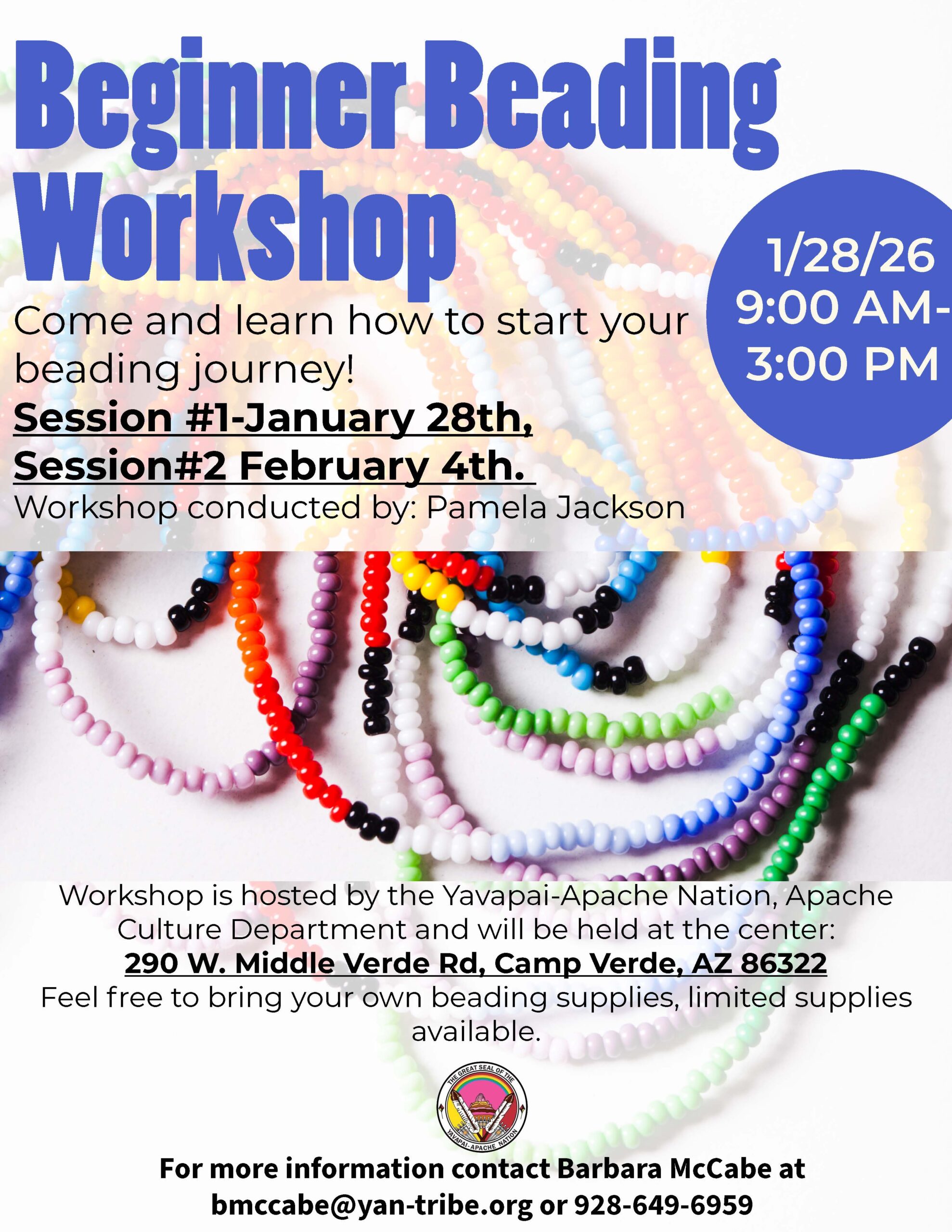 Beginner Beading Workshop – Apache Culture Department – Yavapai-Apache ...
